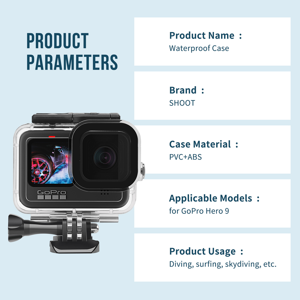 Waterproof case for GoPro Hero 9 Black Action Camera | SHOOT